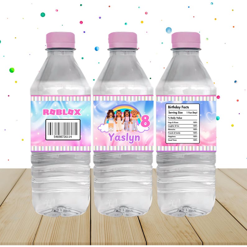 Personalized Roblox Birthday, Chip Bag & Water Bottle Label (digital ...