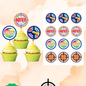 Nerf Cake Topper: Personalized Dart Birthday Party (digital File) - Etsy