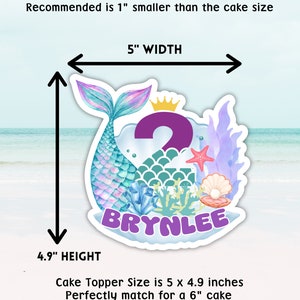 Mermaid Cake Topper, Mermaid Tail Topper, Mermaid Topper, Customized ...