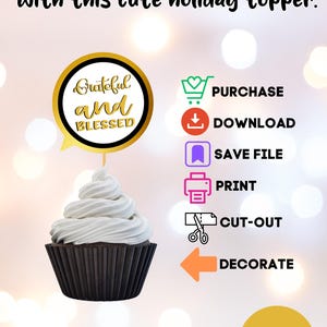 2025 New Year Cupcake Toppers: Printable Holiday Decorations (digital ...