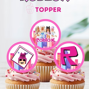 Roblox Cupcake Toppers Roblox Birthday Topper Roblox - Etsy