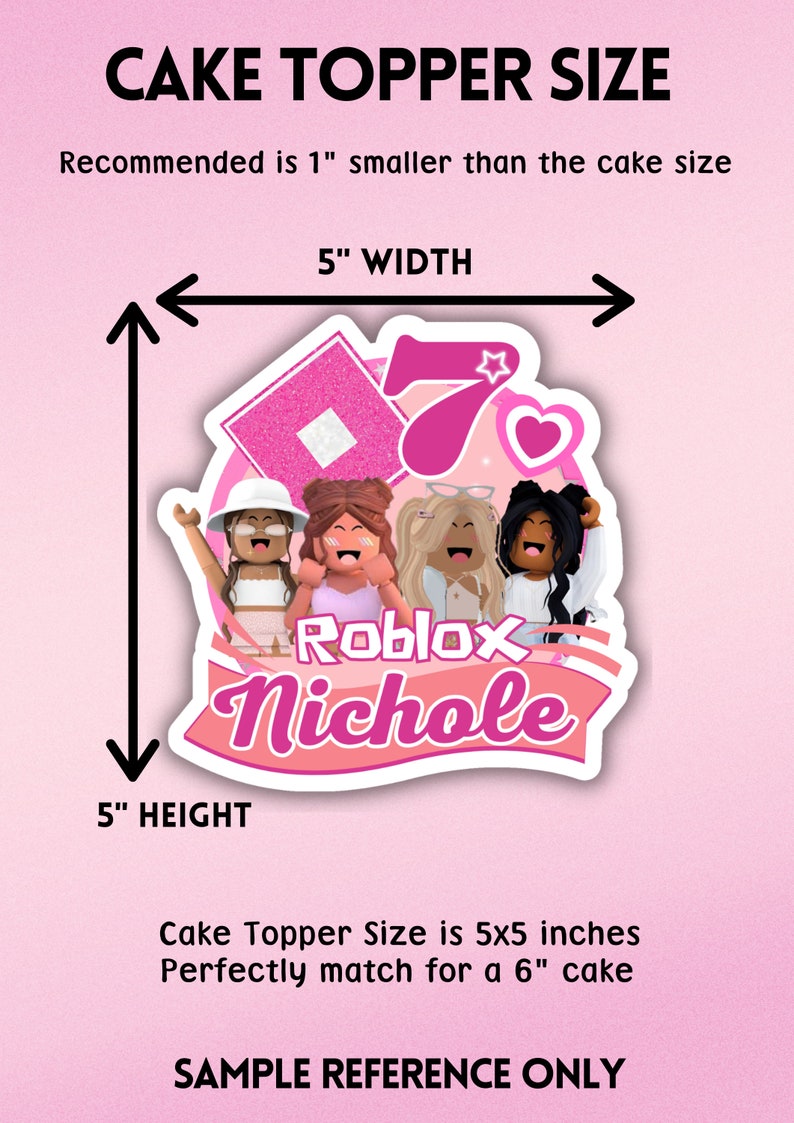 Roblox Cake Topper Roblox Birthday Cake Topper Roblox Girl - Etsy