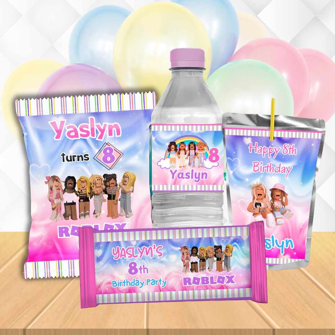 Custom Roblox Party Pack: Printable Labels (digital File) - Etsy