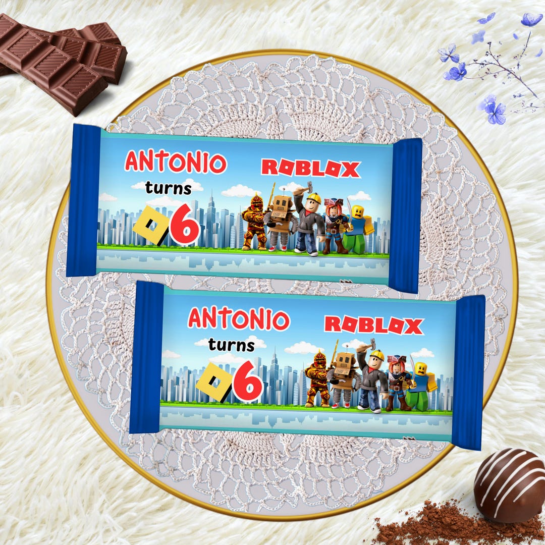 Roblox Chocolate Bar Wrapper, Customized, Chocolate Bar Labels, Candy Wrappers, Printable ...