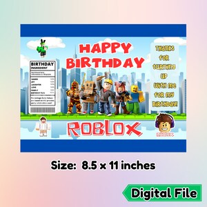 Roblox Chip Bag, Instant Download, Roblox Chip Bag Template, Roblox ...
