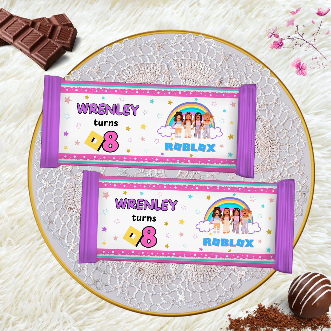 Girl Roblox Chocolate Wrappers, Free Customize, Printable File, Digital ...