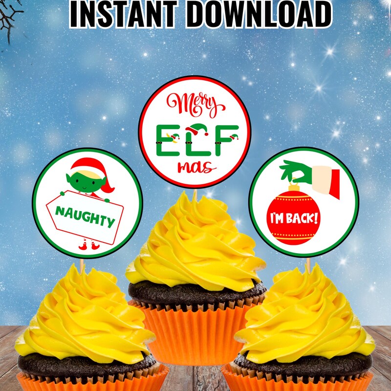 Elf Cupcake Topper - Etsy