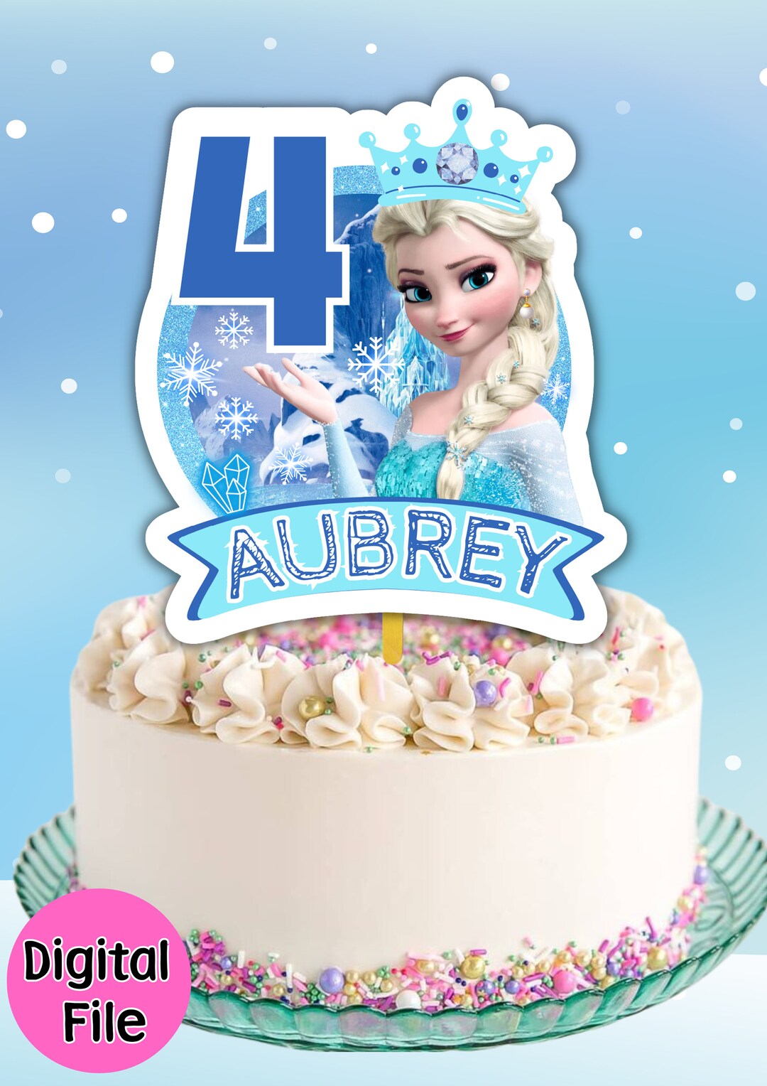 Frozen Cake Topper Elsa Cake Topper Frozen Birthday Topper - Etsy Australia