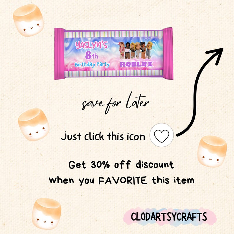 Pink Roblox Chocolate Wrappers, Free Customize, Printable File, Digital ...