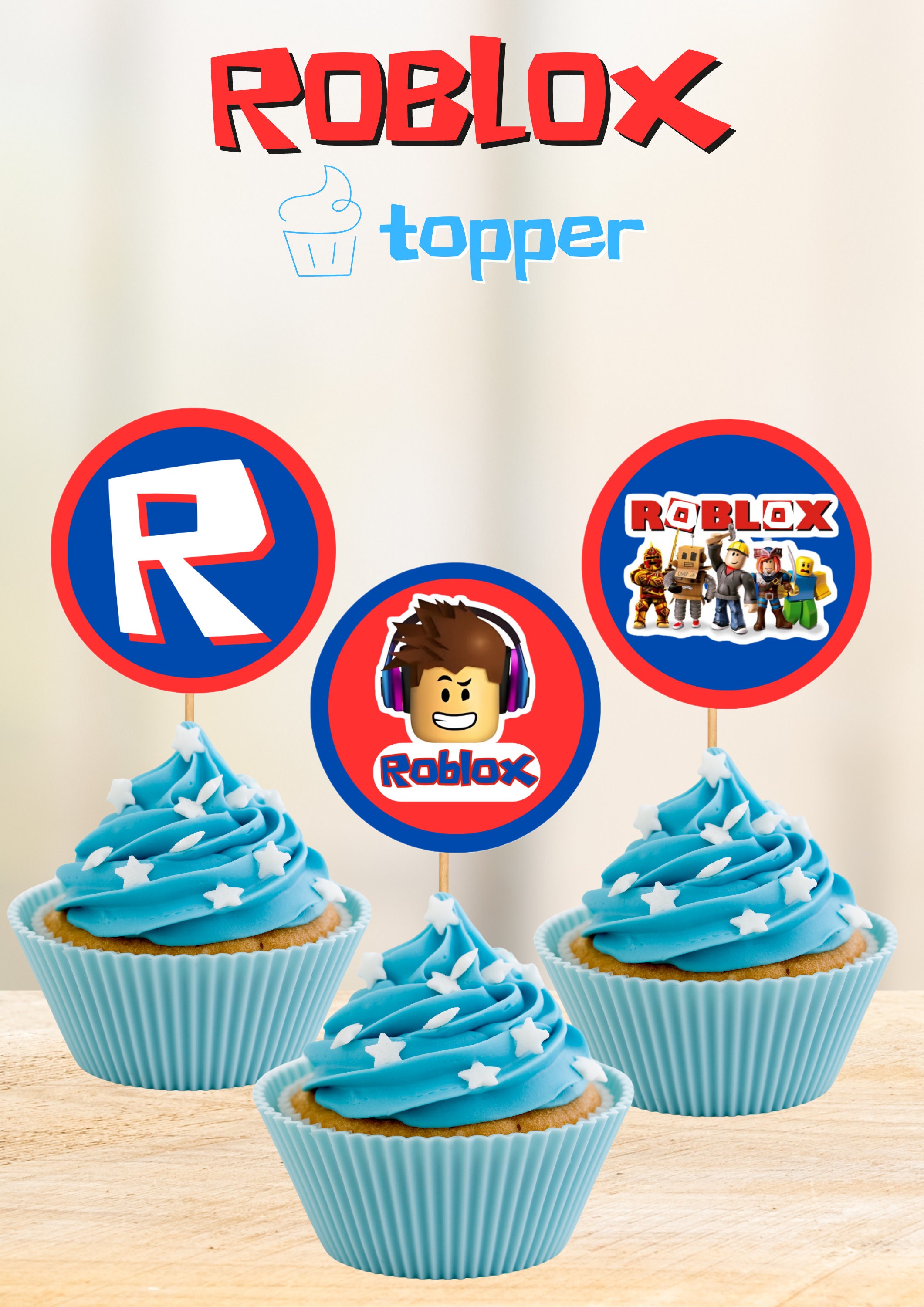 Roblox Cupcake Toppers: 2x2 Inch Printable (digital File) - Etsy