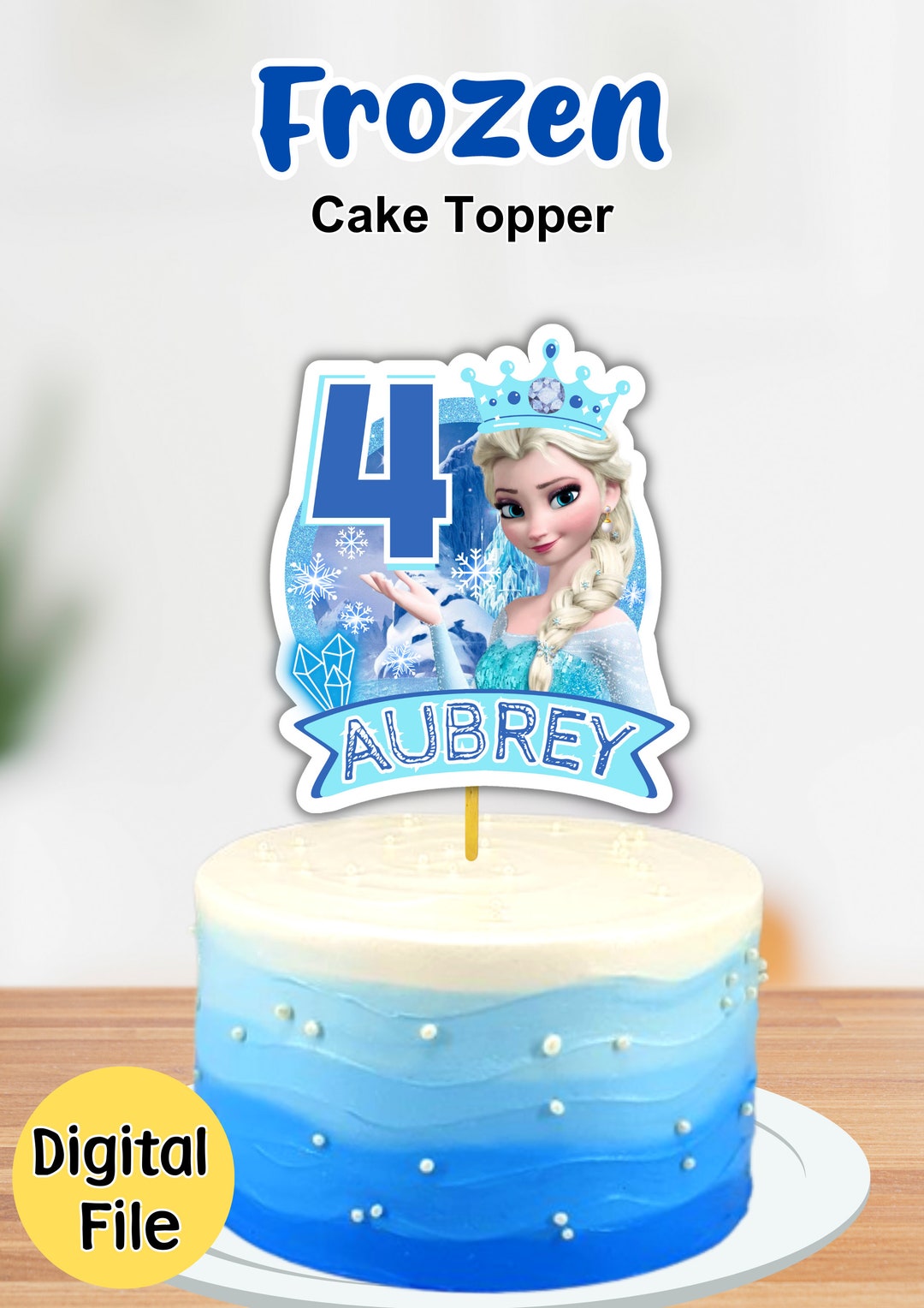 Frozen Cake Topper, Free 12 Pcs Cupcakes, Frozen Birthday Topper ...