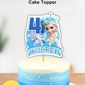 Frozen Cake Topper, Free 12 Pcs Cupcakes, Frozen Birthday Topper ...
