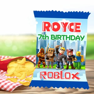 Roblox Chip Bag, Customized, Roblox Chip Bag Template, Roblox Party ...