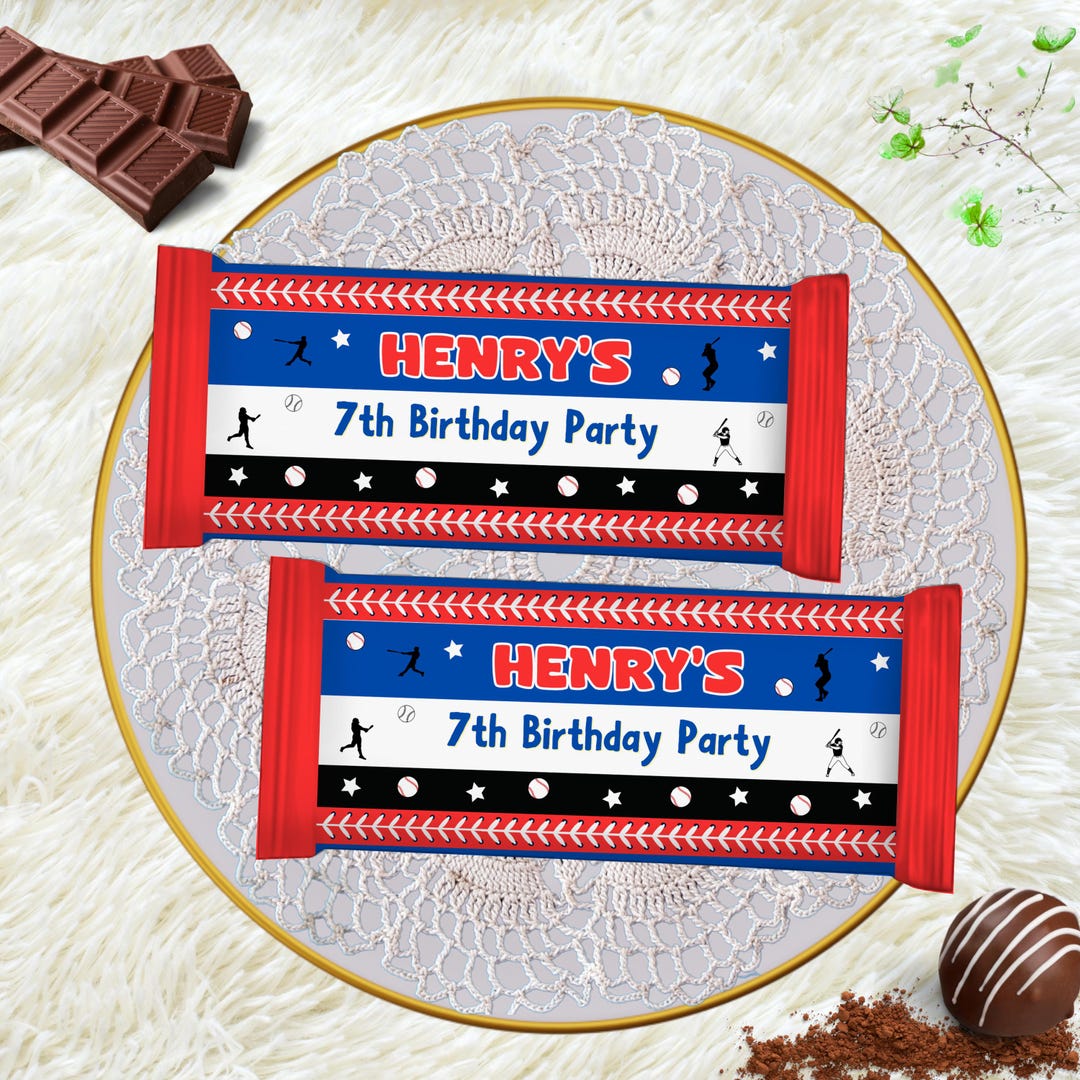 Baseball Chocolate Wrappers, Free Customize, Printable File, Digital ...