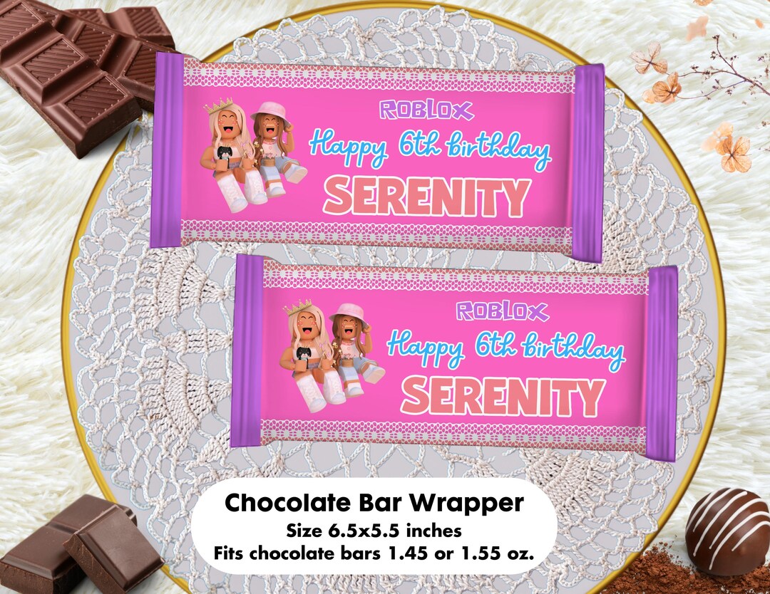 Roblox Chocolate Bar Wrapper, Customized, Chocolate Templates, Candy ...
