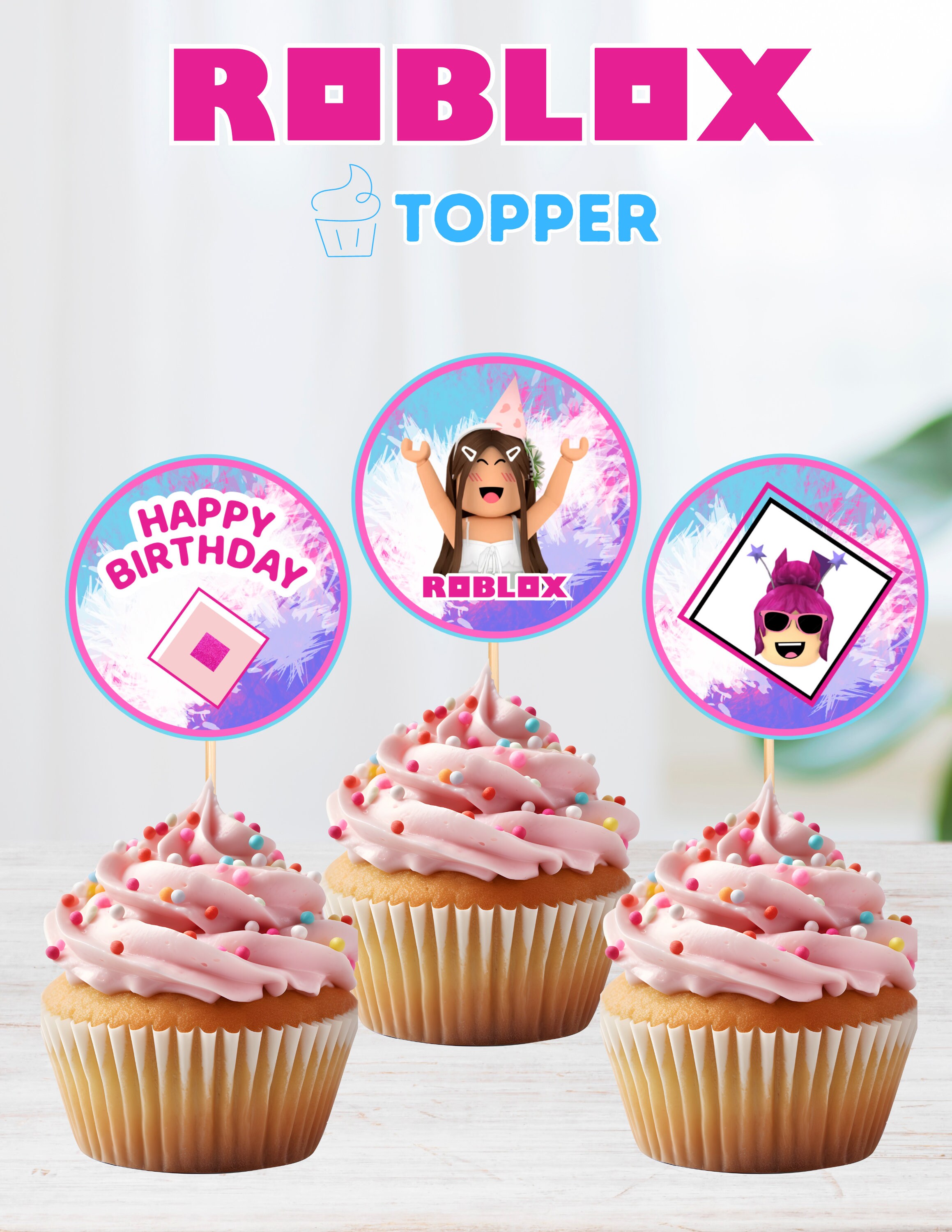Roblox Cupcake Toppers: 2x2 Inch Printable (digital File) - Etsy