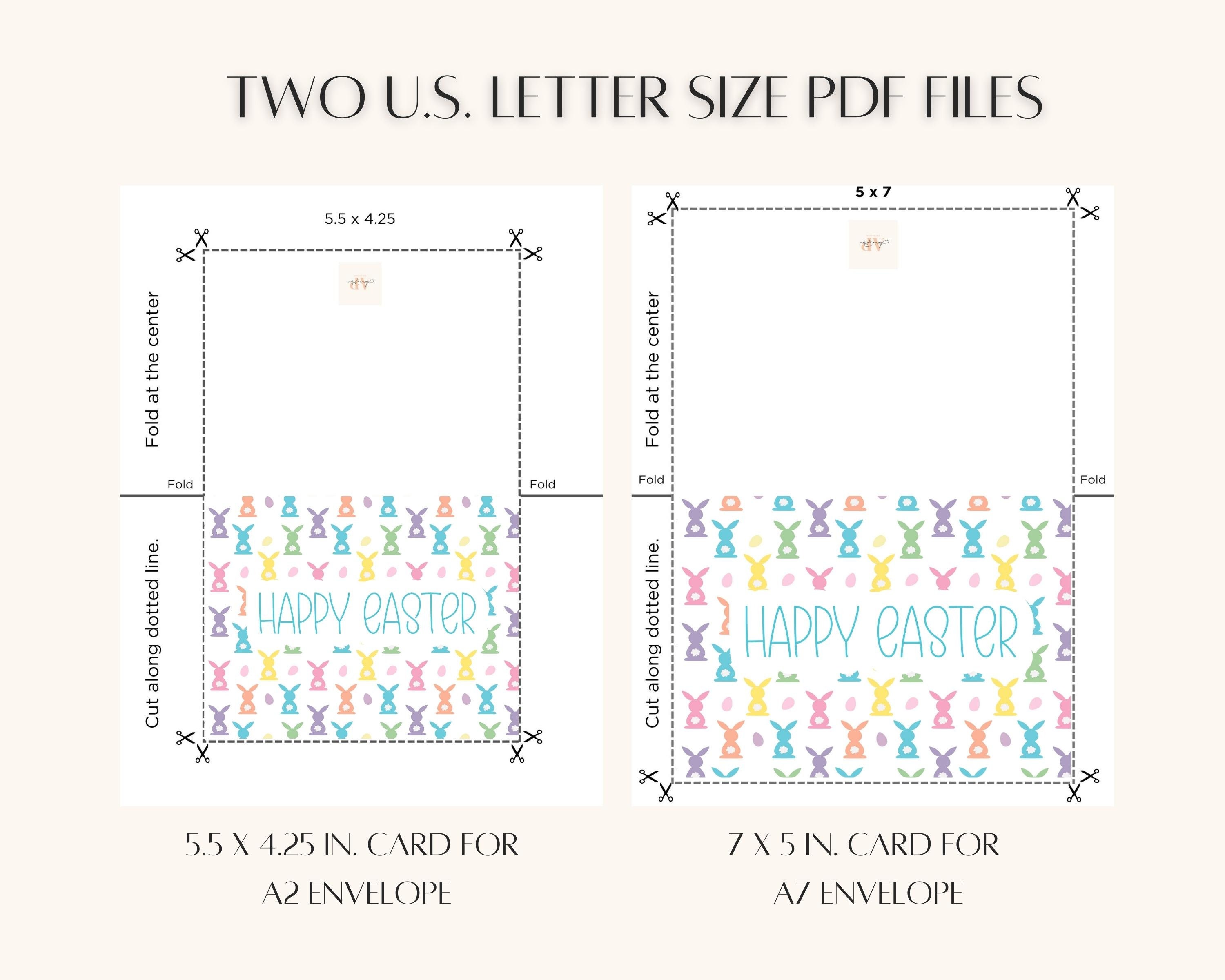 Easter Printable Card, Instant Download PDF, Printable Card and ...