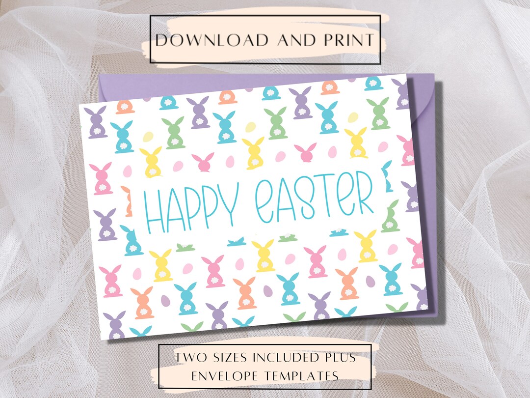 Easter Printable Card, Instant Download PDF, Printable Card and ...