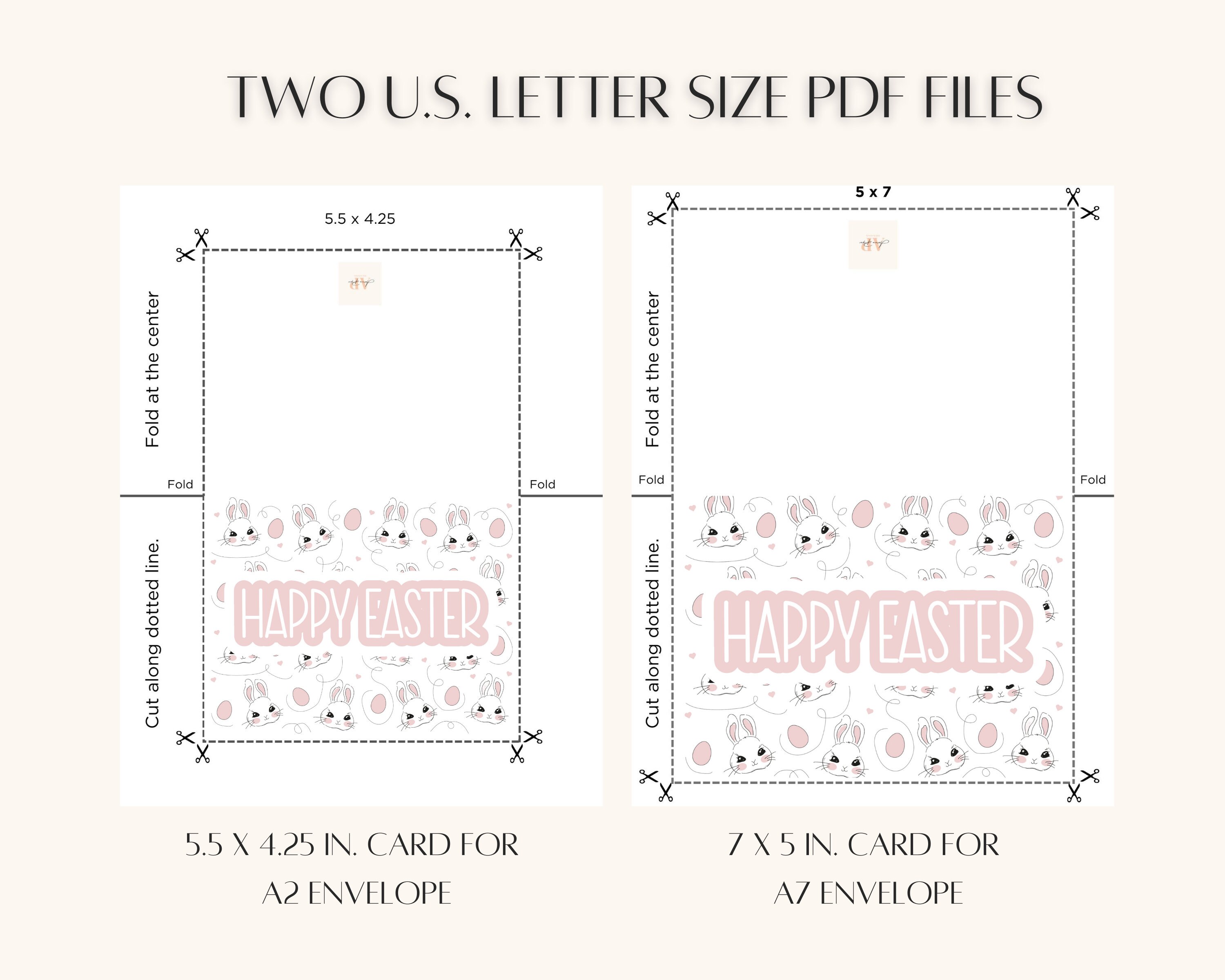 Printable Easter Card, Instant Download PDF, Printable Card and ...