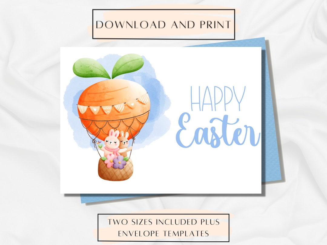 Easter Printable Card, Instant Download PDF, Printable Card and ...