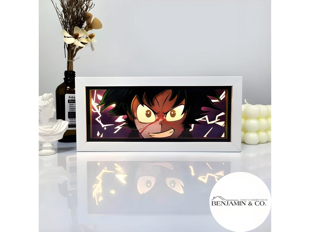 My Hero Academia Deku LED Lightbox Izuku Midoriya Anime Lamp Deku Night ...