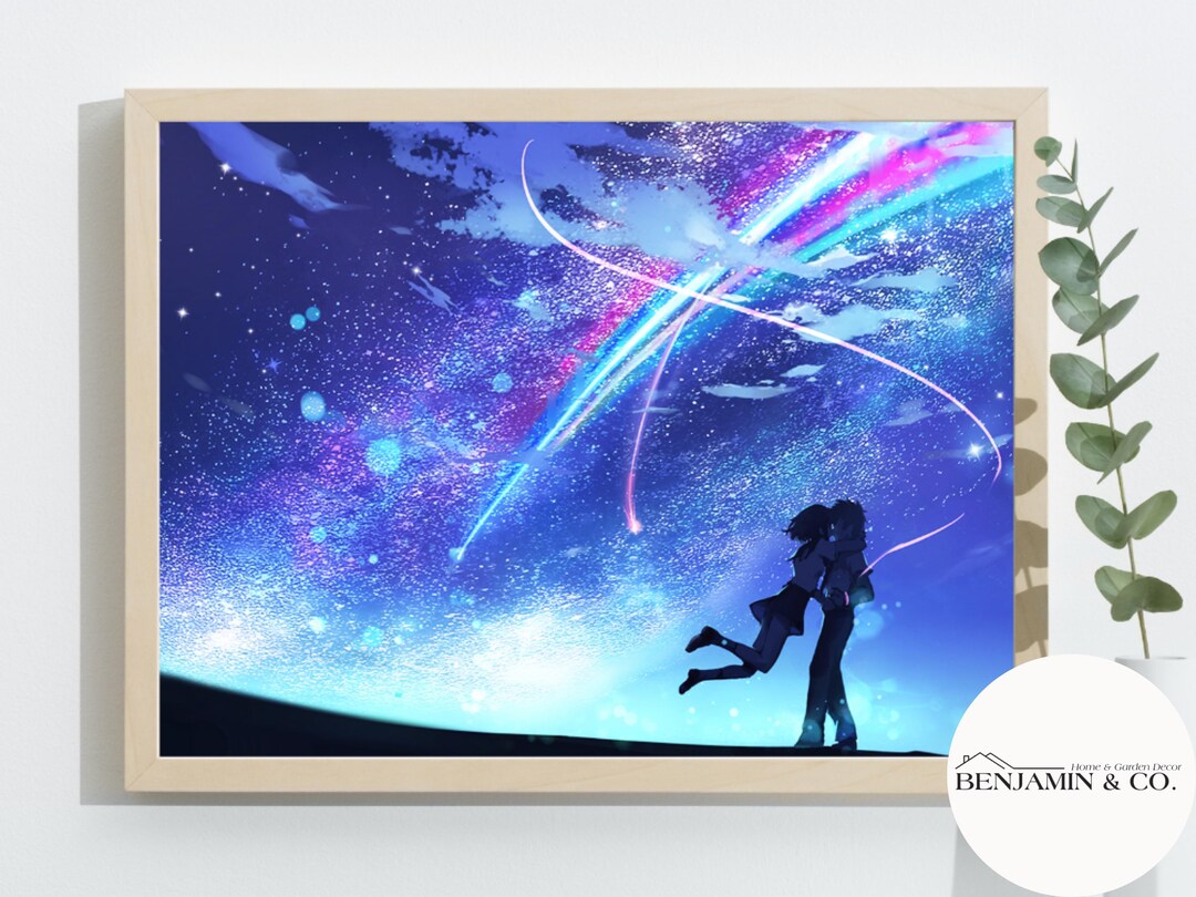 Your Name LED Anime Lamp Light-up Wooden Frame Decor Romantic Couple ...