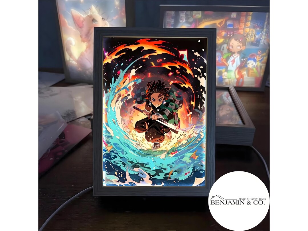 Anime LED Wall Light Demon Slayer Tanjiro, Nezuko & Hashira Decor Light ...