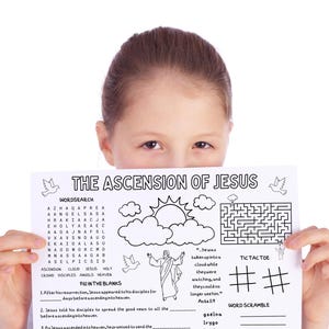 Ascension of Jesus Activity Placemat, Ascension Day Coloring Page for ...