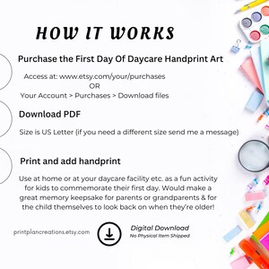 First Day of Daycare Handprint Art, Daycare Handprint Craft Poem ...