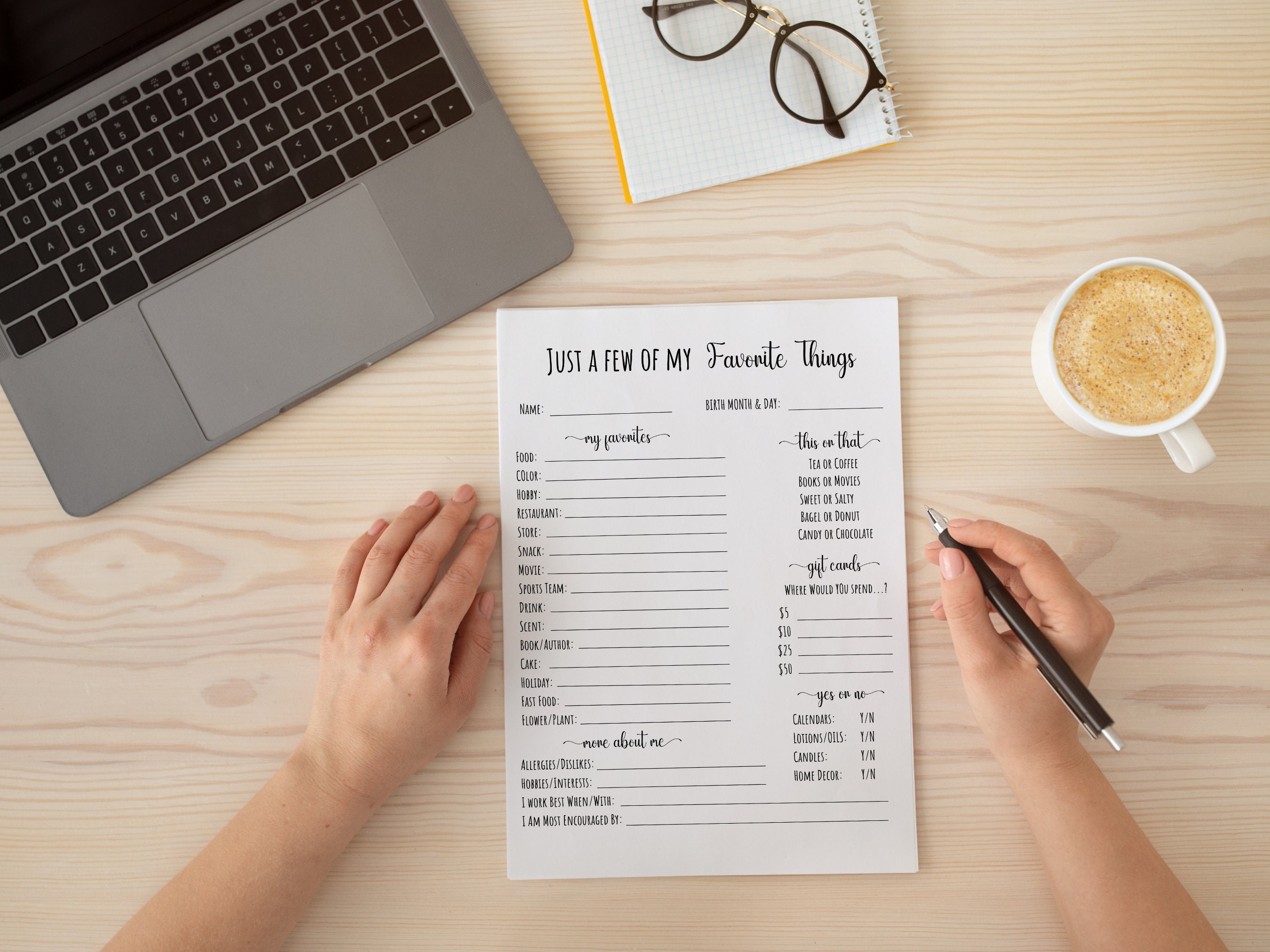 Employee Favorite Things Survey, Coworker Questions Printable, All ...