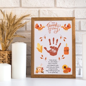 Thanksgiving Handprint Art Bundle, Handprint Craft, Printable, Turkey ...