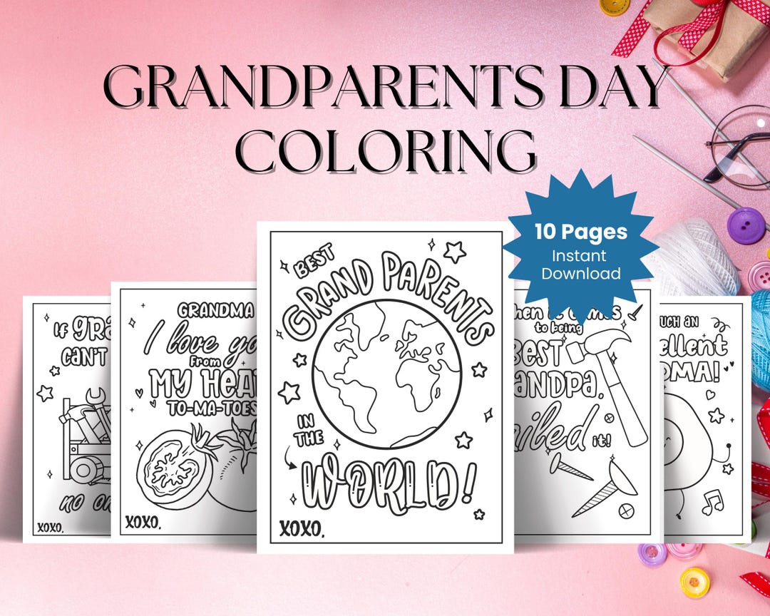 Grandparents Day Coloring Pages Printable, Grandma Grandpa Coloring ...