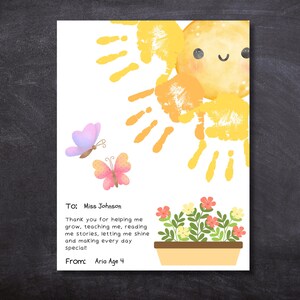 Teacher Appreciation Handprint Art Printable, Teacher Appreciation Week ...