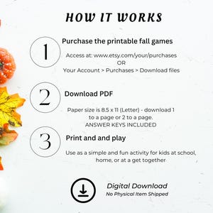 Fall Word Search & Word Scramble Puzzle, Printable Fall Games, Autumn ...