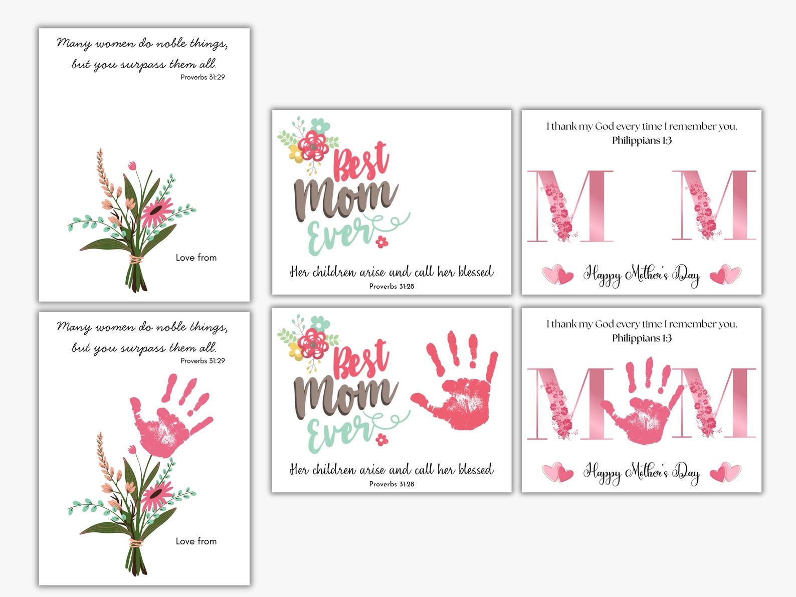 Mothers Day Bible Craft, Mother's Day Handprint Art, Printable Sunday ...