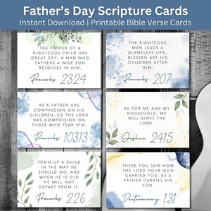Father's Day Bible Verses, Printable Father's Day Scripture Cards for ...