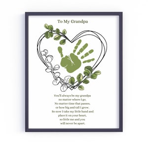 Grandpa Father's Day Handprint Art Craft, Handprint Poem, Printable ...