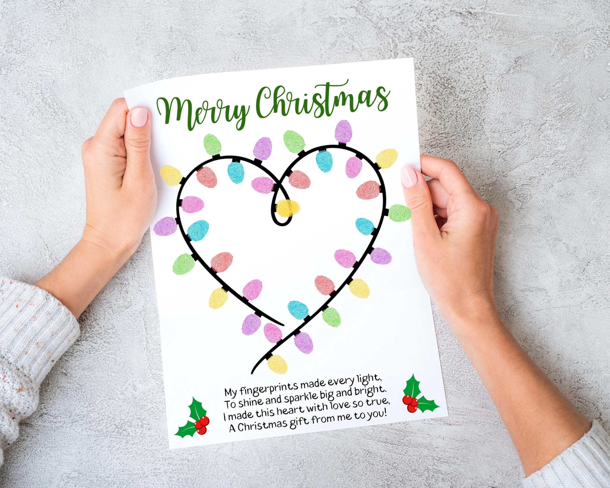 Christmas Fingerprint Art, Handprint Christmas Lights Craft, Daycare ...
