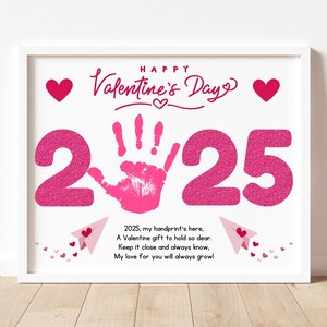 Valentines Handprint Art, 2025 Kids Toddler Handprint Craft, Handprint ...