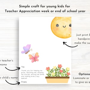 Teacher Appreciation Handprint Art Printable, Teacher Appreciation Week ...