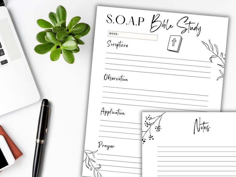 SOAP Bible Study Template Printable Christian Devotional Template Bible ...