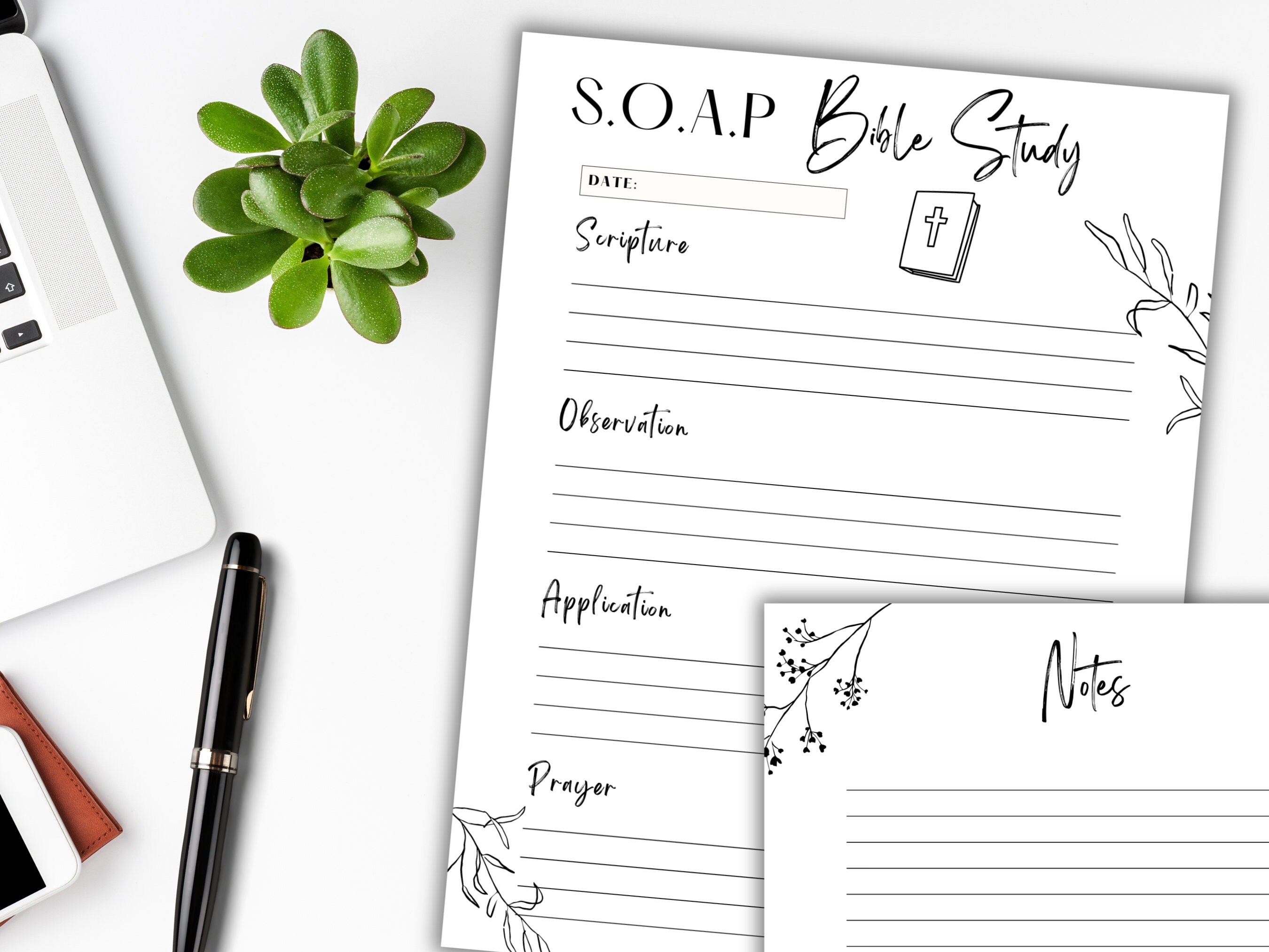 SOAP Bible Study Template Printable Christian Devotional Template Bible ...