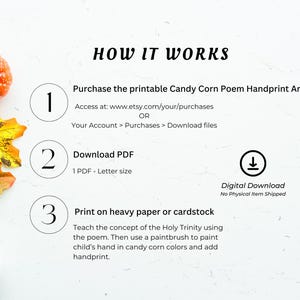 Candy Corn Trinity Handprint Art, Fall Craft for Kids, Printable Candy ...