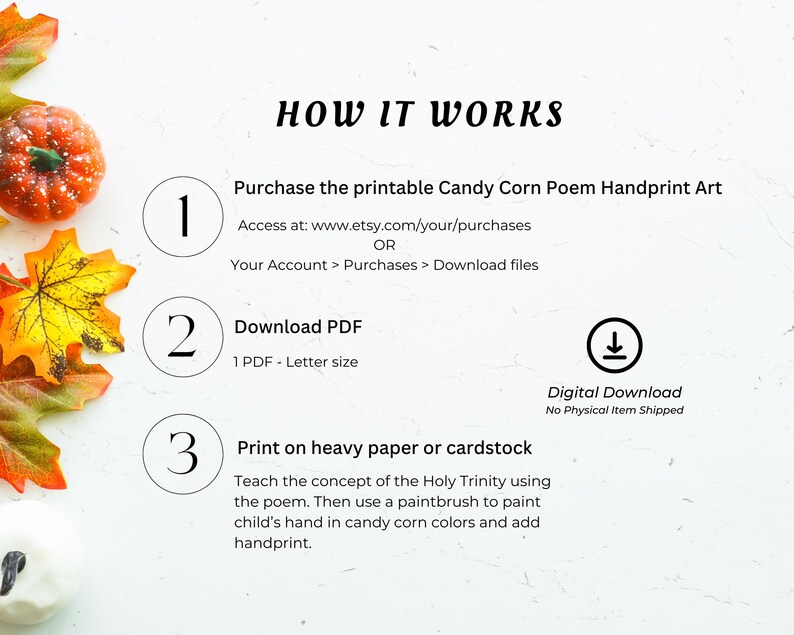 Candy Corn Trinity Handprint Art, Fall Craft for Kids, Printable Candy ...