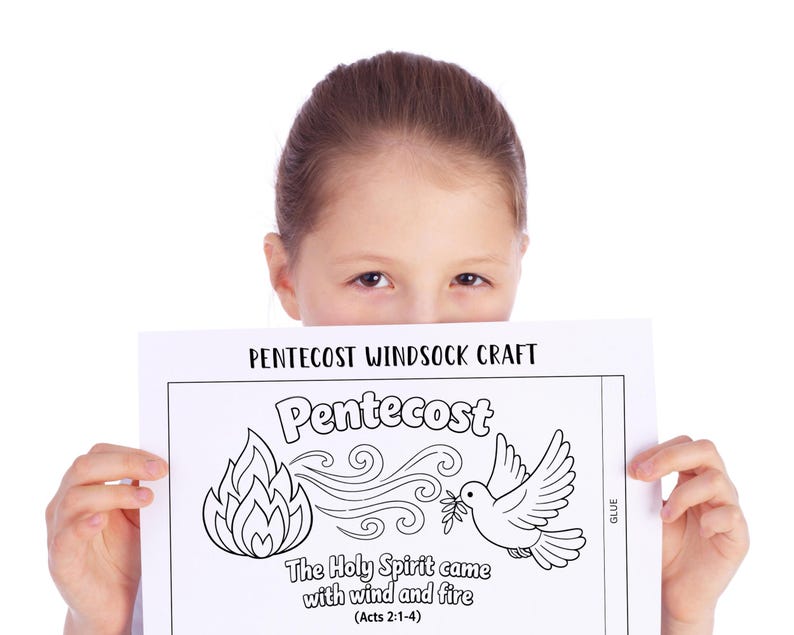Pentecost Windsock Craft, Pentecost Bible Craft, Holy Spirit Sunday ...