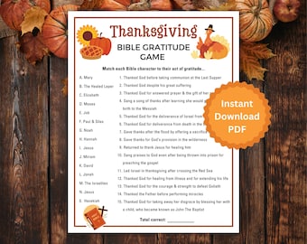 Thanksgiving Bible Gratitude Trivia Game, Kids, Adults, Youth Groups ...