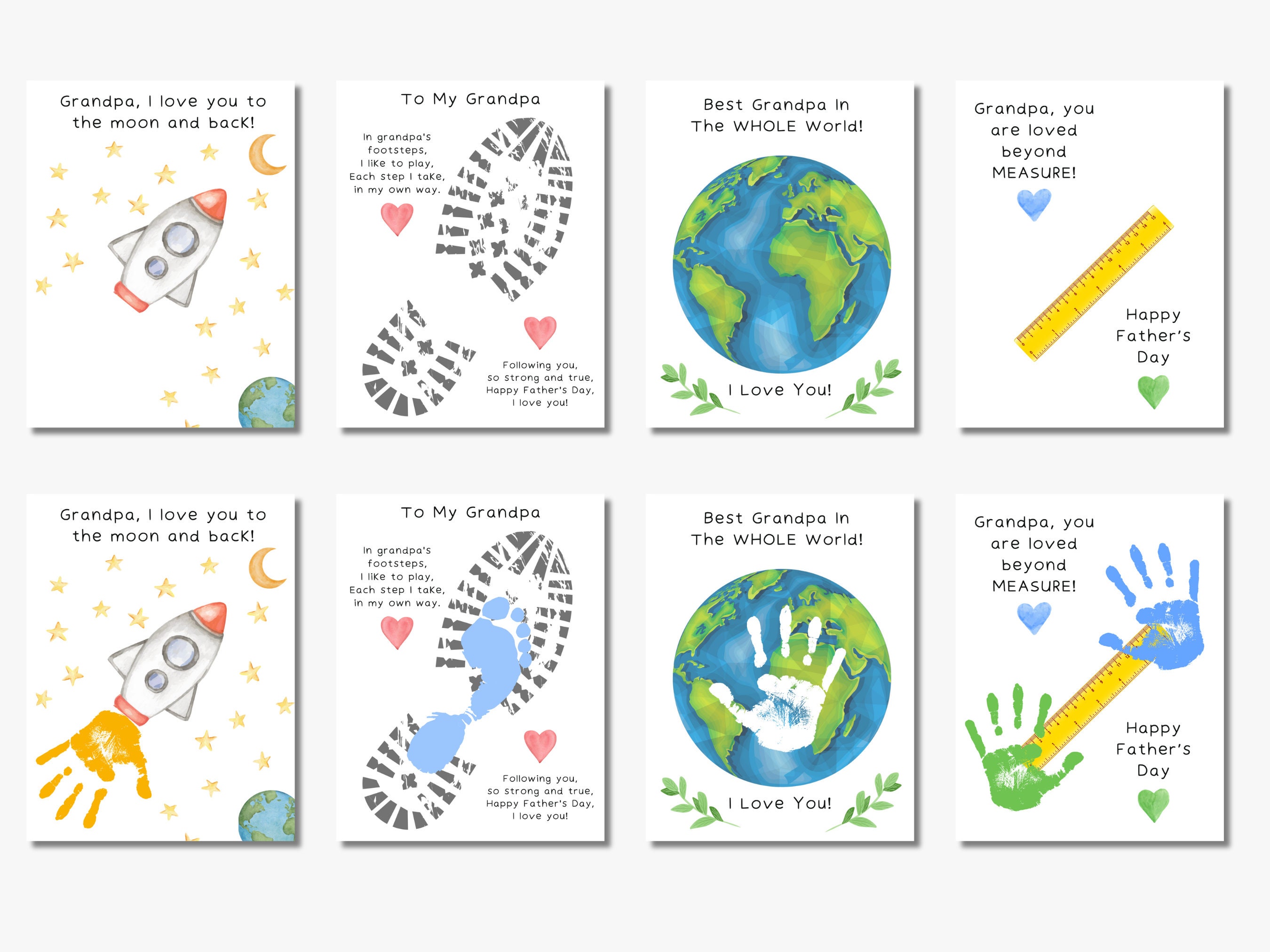 Grandpa Handprint Art, Grandpa Printable, Grandpa Father's Day Gift ...