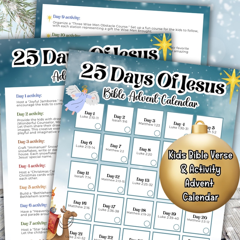 Christian Advent Calendar - Etsy