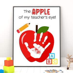 Back to School Handprint Art Bundle, First Day of School Handprint ...