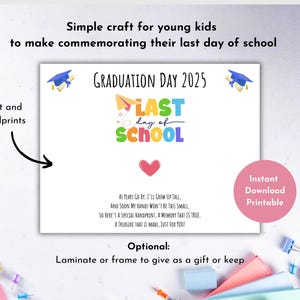 Last Day of School Handprint Art, Kindergarten Preschool Graduation ...